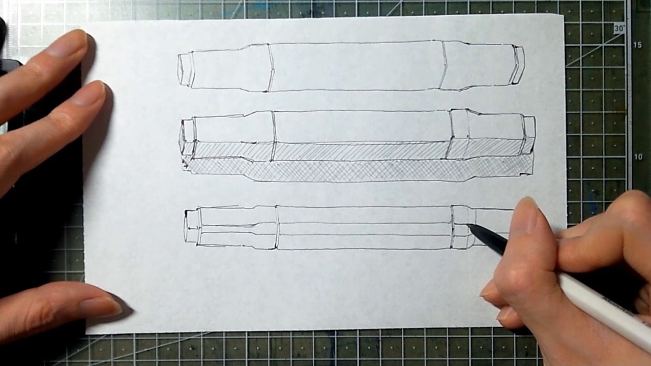 [Pen Drawing] Object_Writing Tools - 14 - YouTube