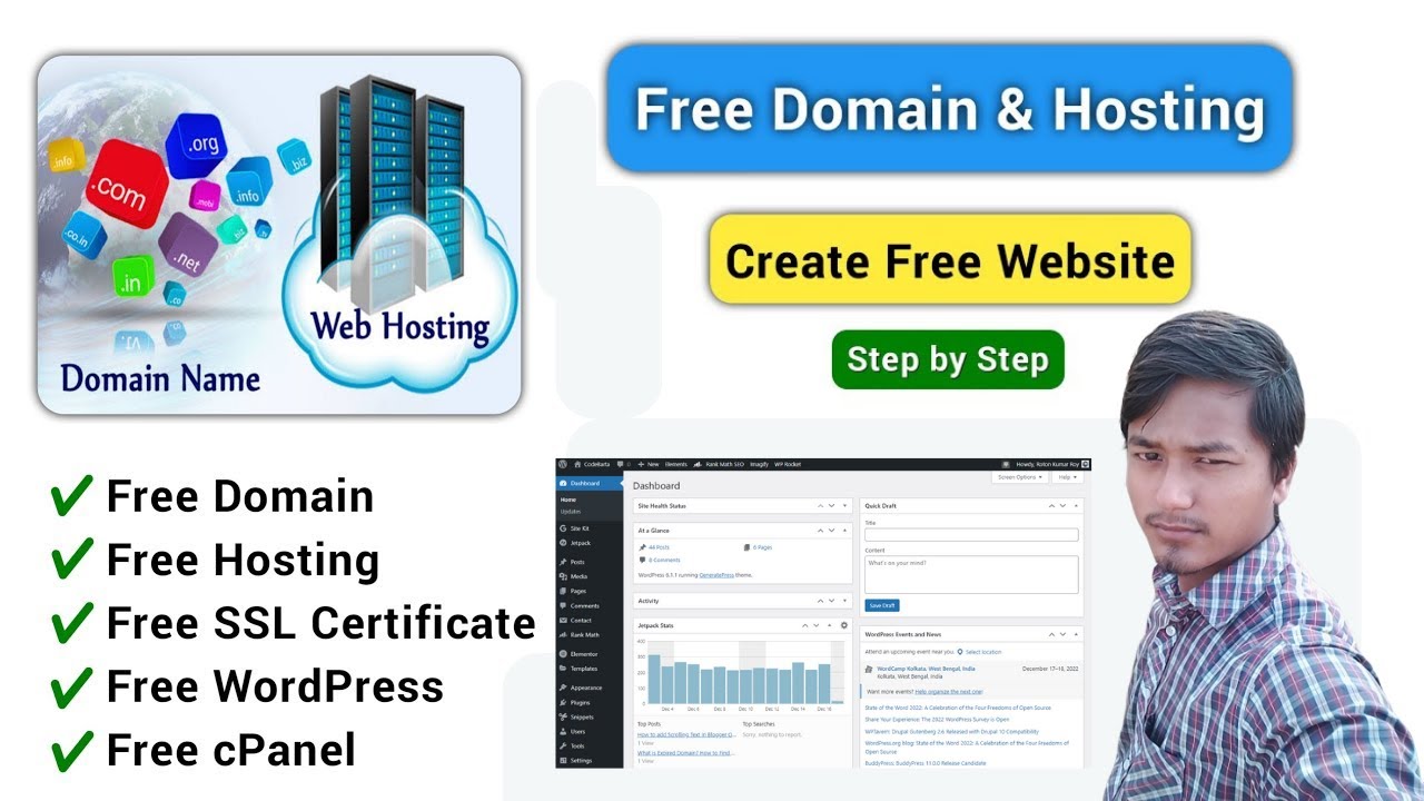 Lifetime Free Domain And Hosting For WordPress In 2023 | Free Domain ...