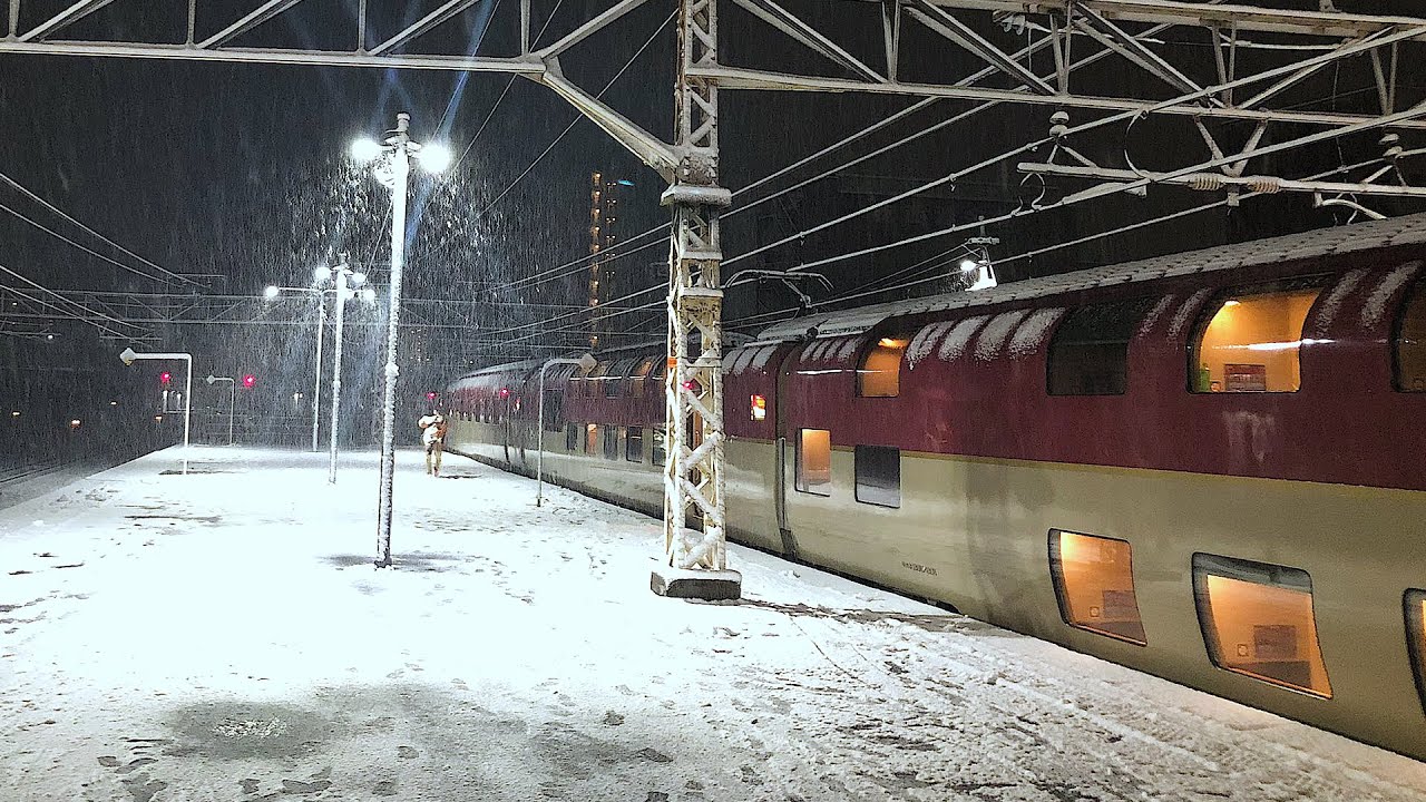 Riding the Japan's Sleeper Train on a Heavy Snow Day (Atami→Izumo-shi ...
