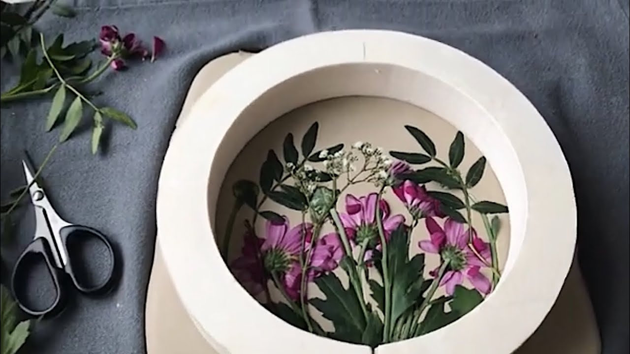 Botanical Plaster Casting/ Relaxing Art - YouTube