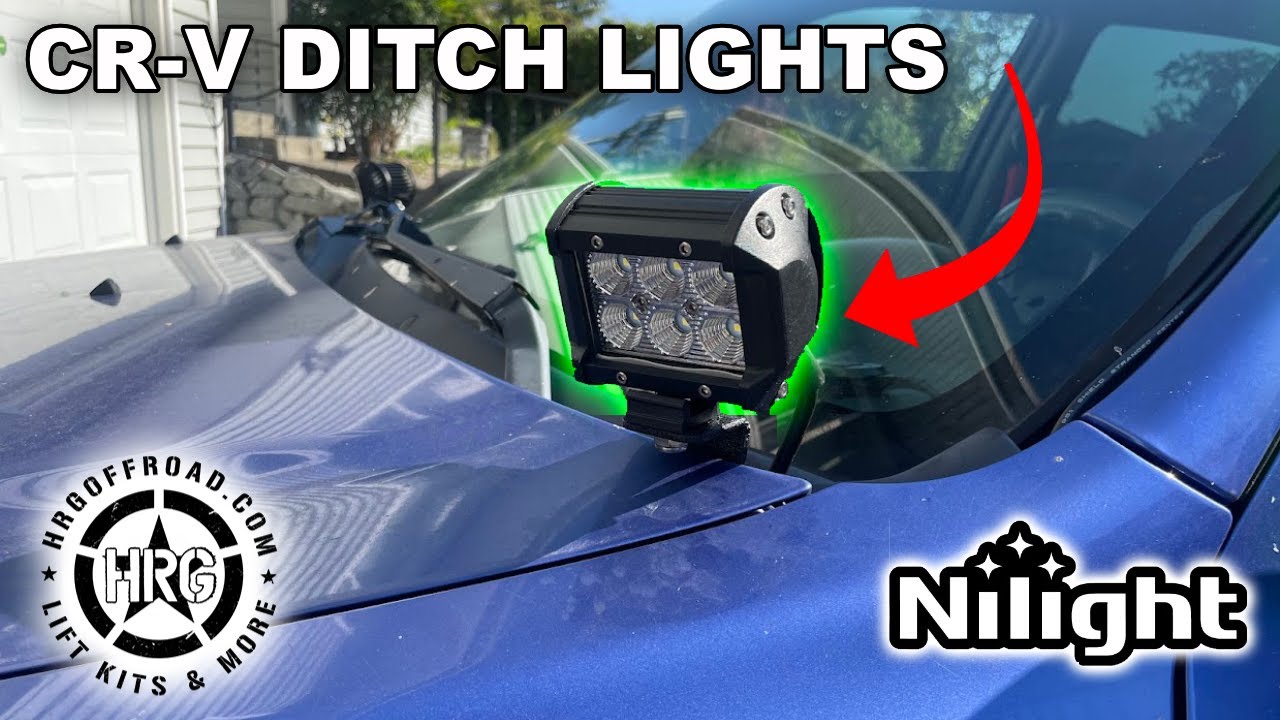 How To Install Ditch Lights with HRG Brackets - Honda CR-V RD1 97-01 ...