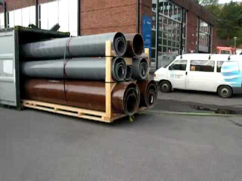 Unloading Nested RS Poles from a Container - YouTube
