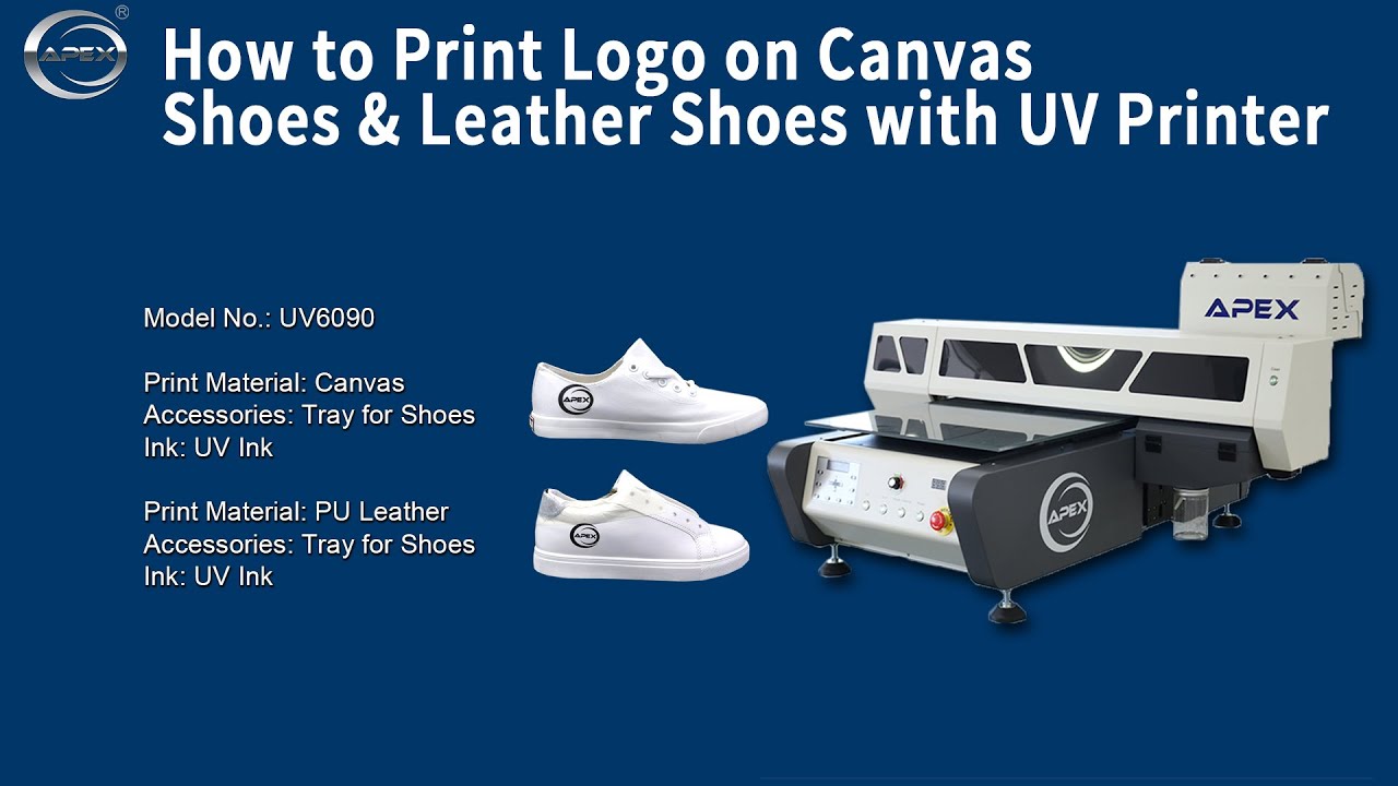 How to Print Logo on Canvas Shoes & Leather Shoes with UV Printer - YouTube
