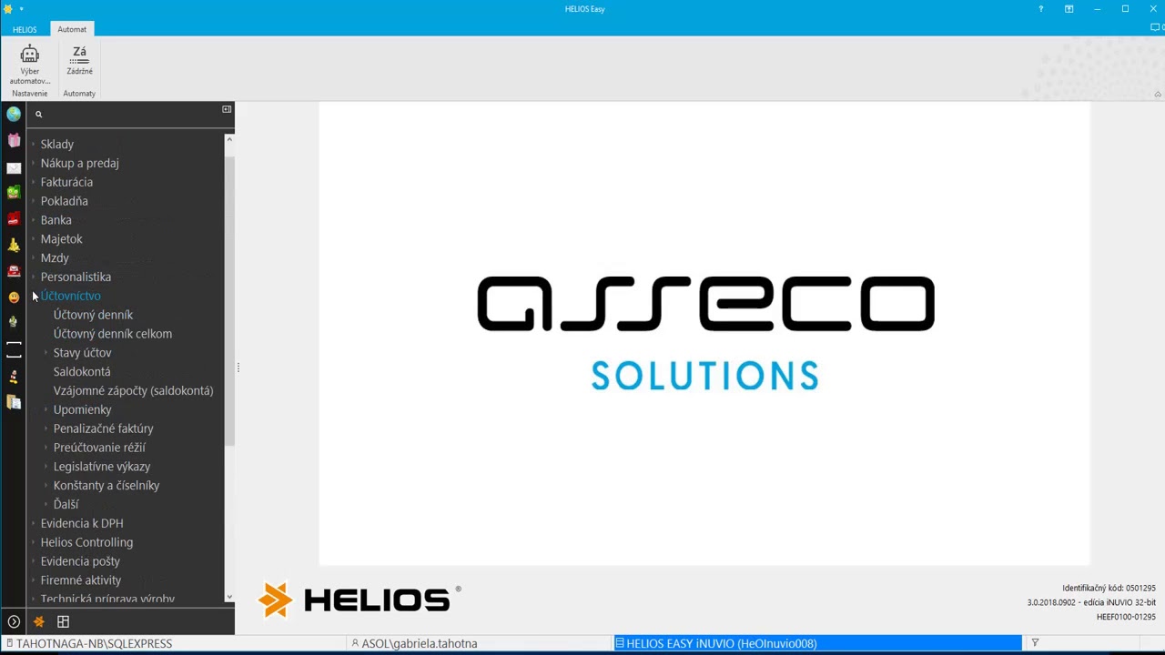 Asseco HELIOS Easy/Ekonomika/Účtovníctvo/Ročná závierka, uzatváranie ...