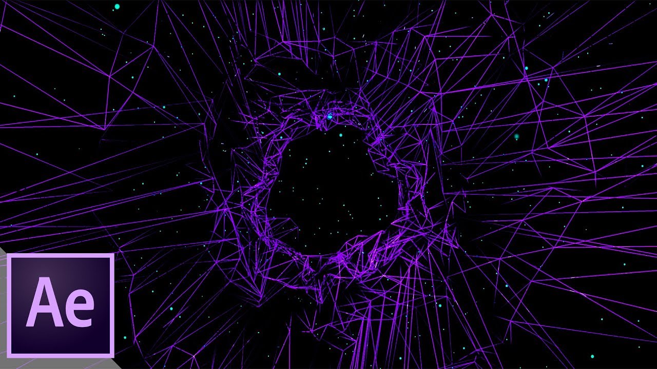Quick After Effects Wire-frame Space Tunnel - YouTube