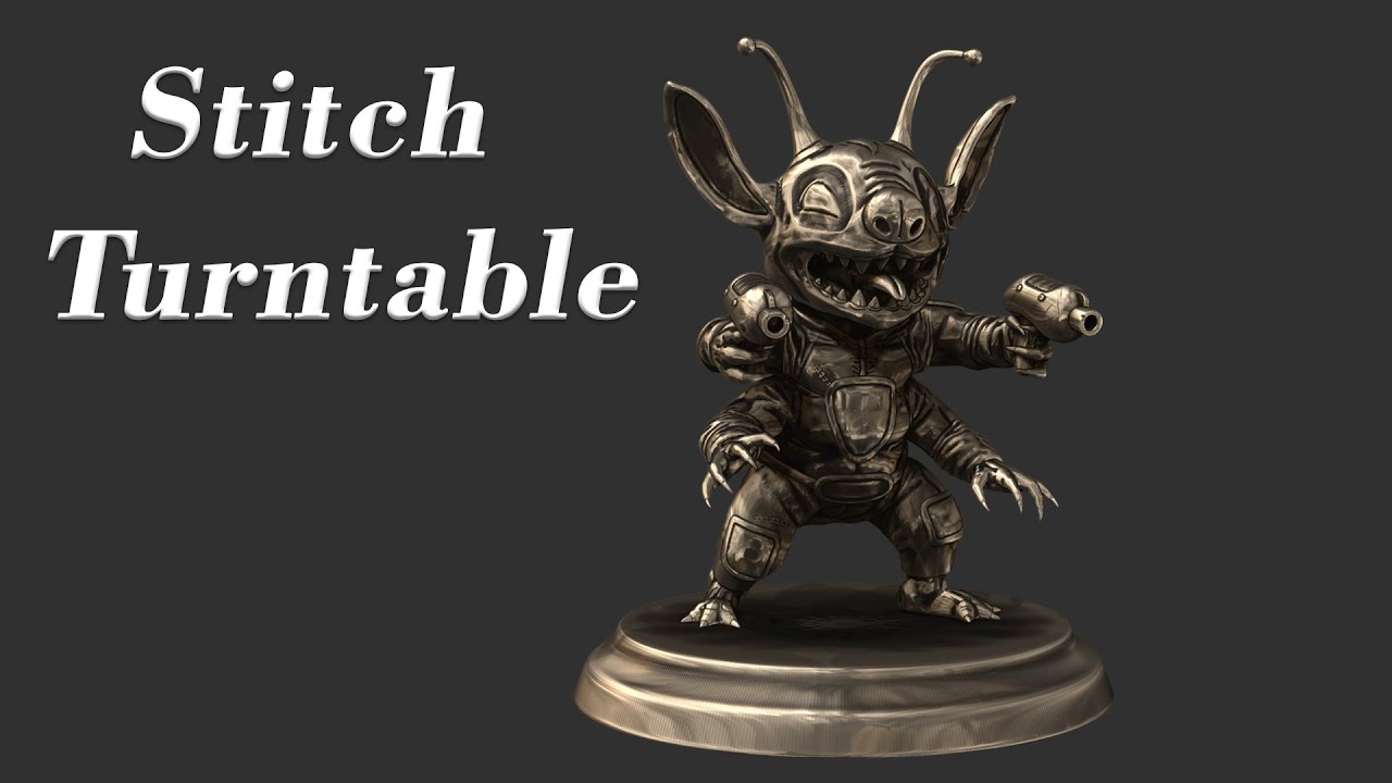 Stitch Turntable. ZBrush sculpting - YouTube