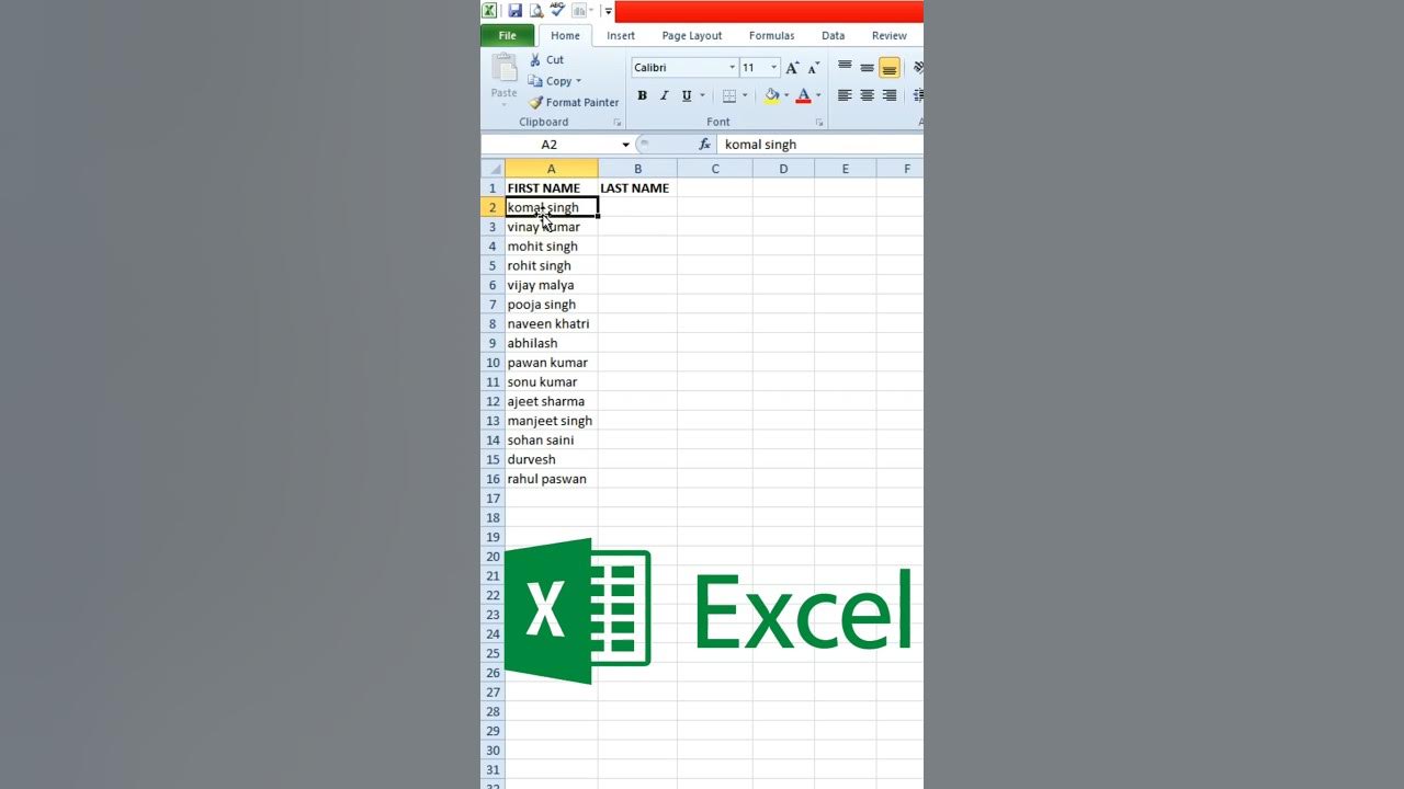 Text To Colomn Naam Ko Alag Alag Kaise Kre Trending Excelfunction Viral Excel Tech