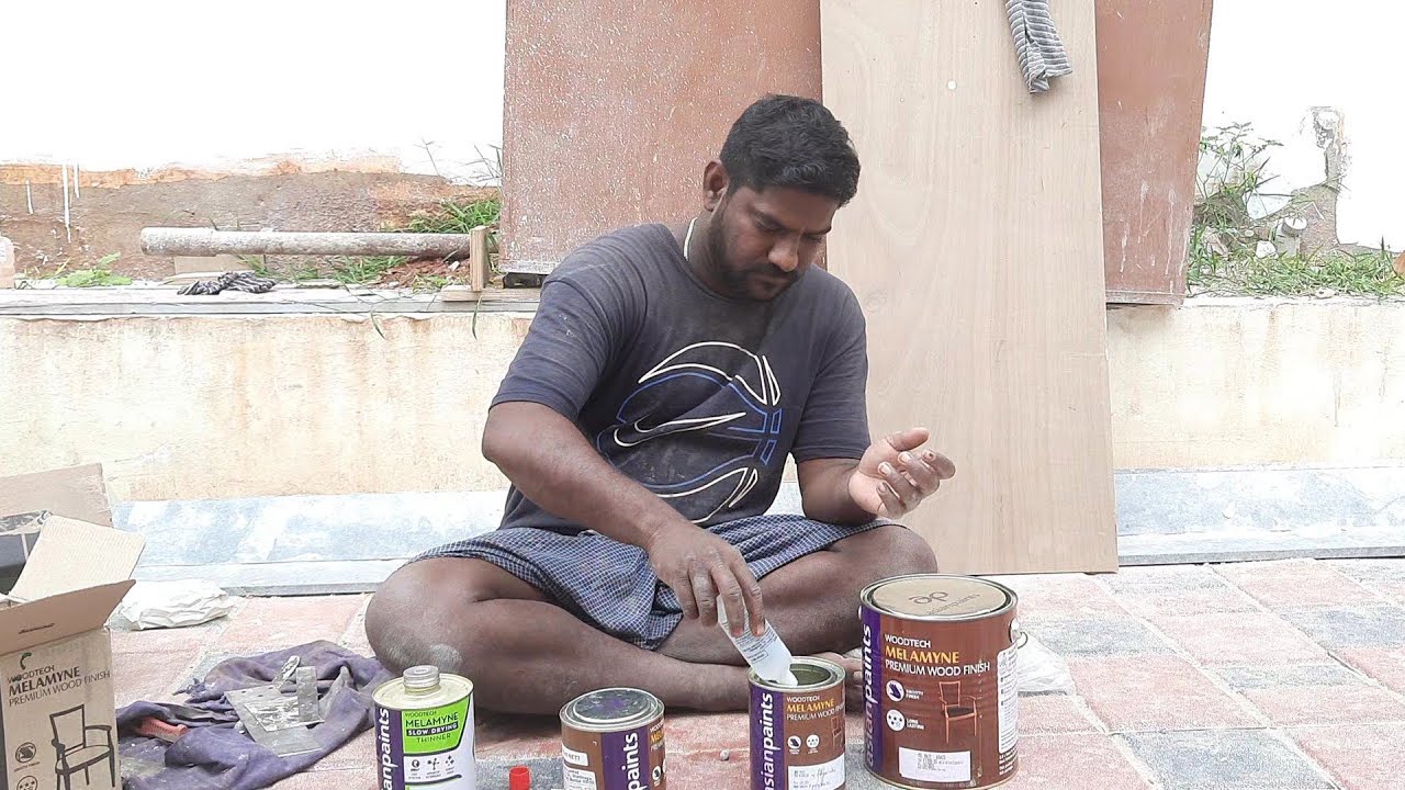 Melamine Matt || Mixing & Apply || Natural wood polish work 7010187579 ...