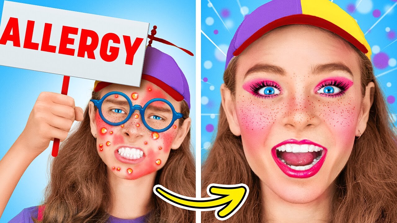 From Nerd to Popular | School Hacks | Tiktok Hacks | Makeup Ideas by Bla Bla Jam - YouTube