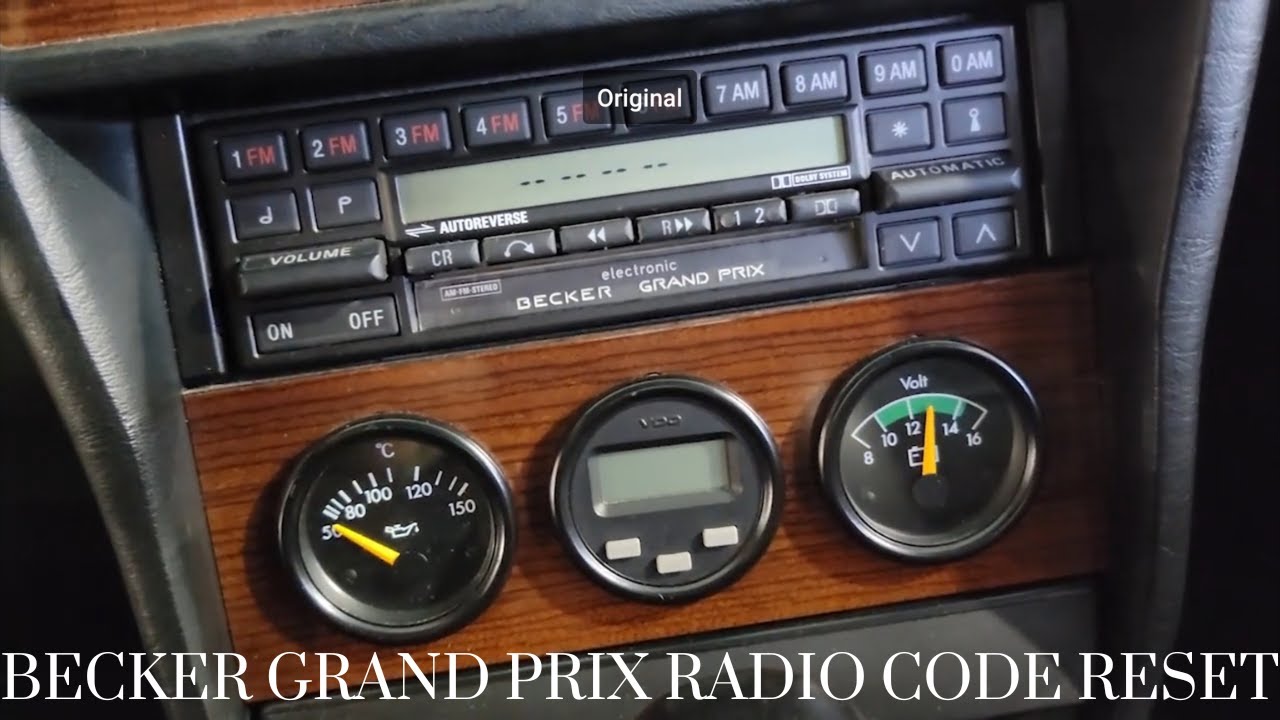 W201 190E 2.3-16 Becker Grand Prix Radio Code Reset - YouTube