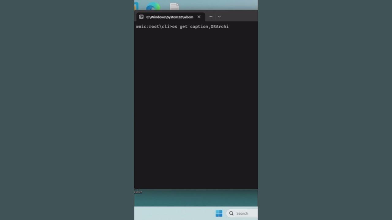 Os Caption Wmic Os Get Captionosarchitecture Youtube