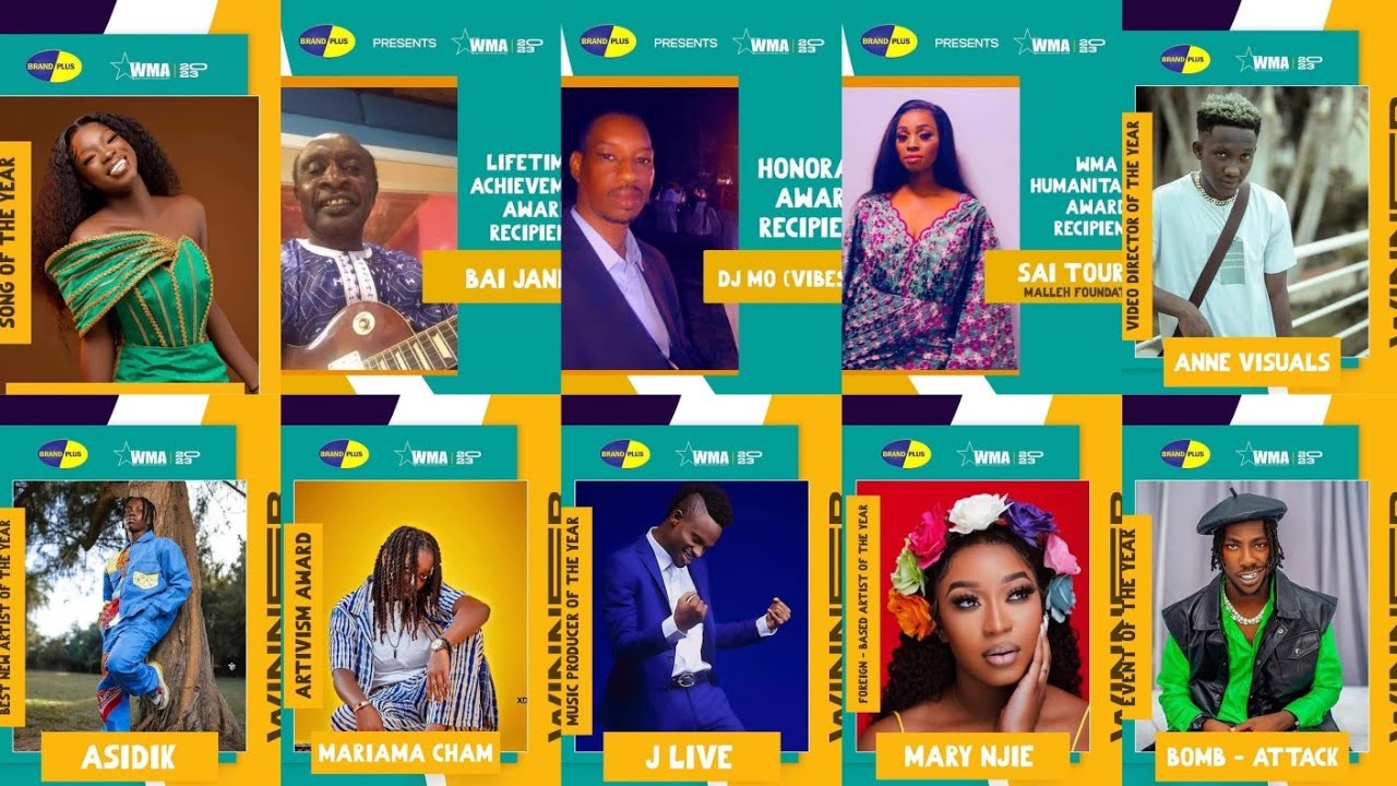 Breaking| The Winners Of The WMA 2022 In The Gambia Music Entertainment ...