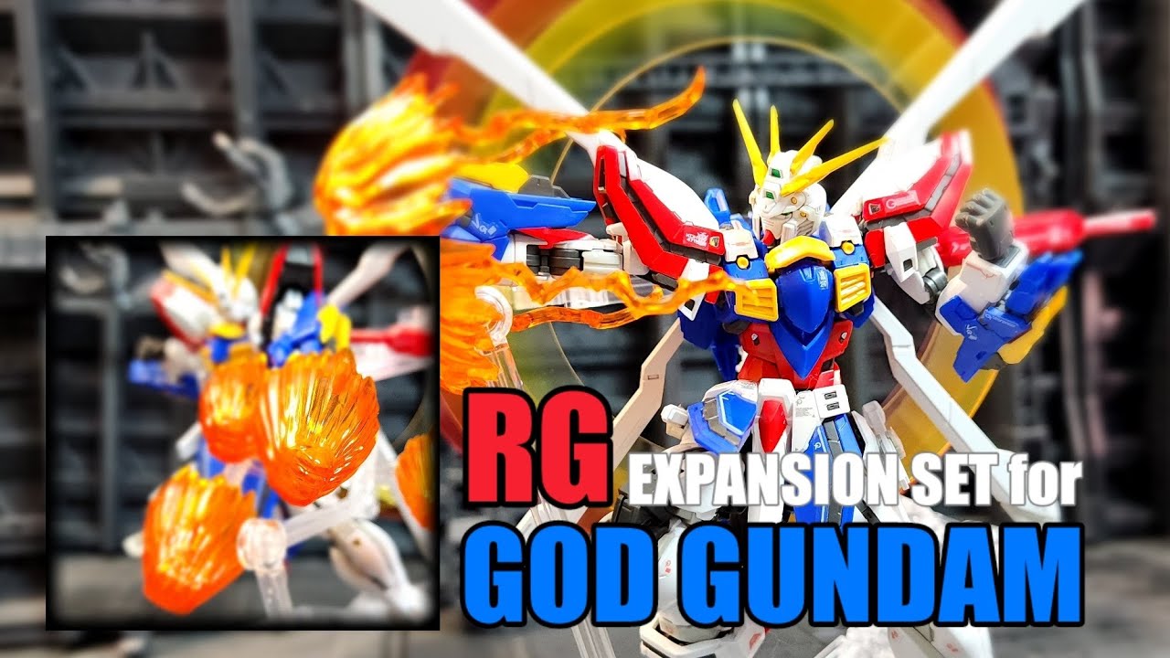 [RG] God Gundam Expansion SET!! Create a fancy pose! - YouTube