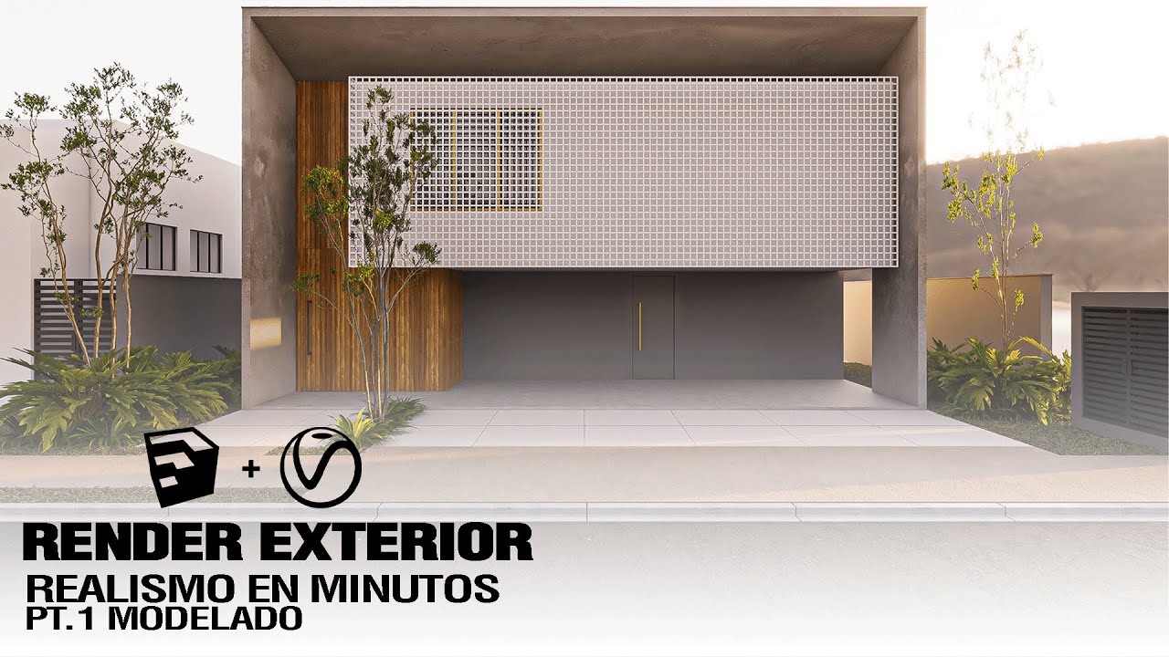 Render exterior | Render realista en minutos | Parte 1 Modelado - YouTube