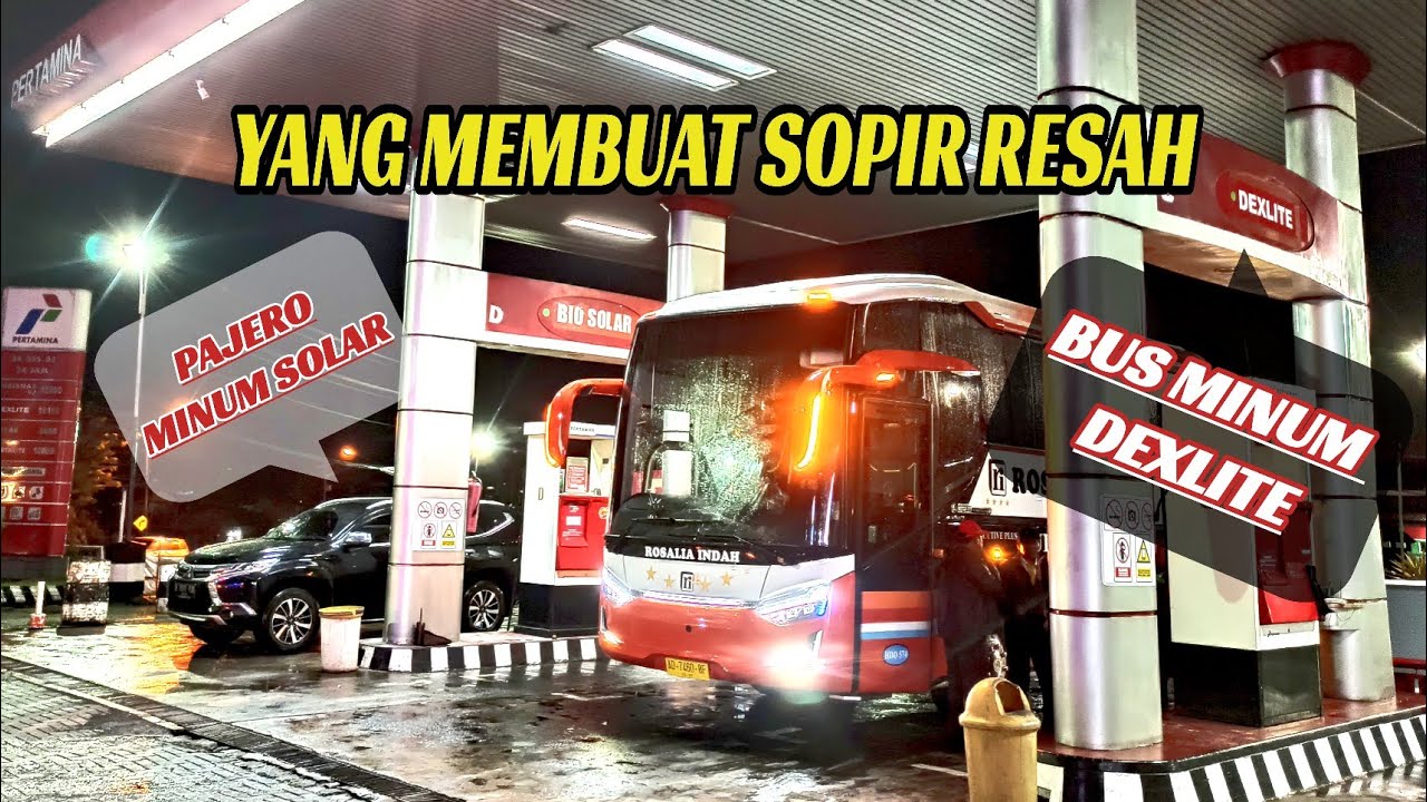 KACAU‼️.. PAJERO ISI SOLAR, BUS ISI DEXLITE.. 🤦‍♂️🤯 - YouTube