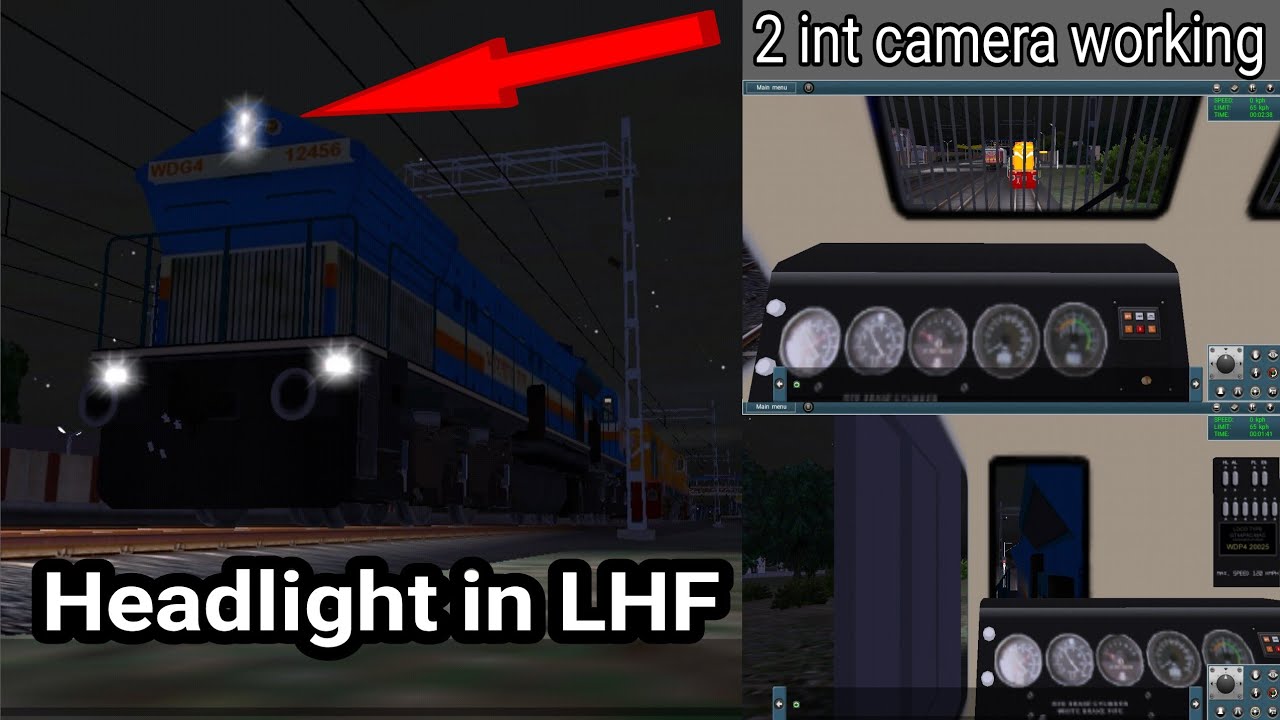 How to add Headlight in LHF mode || How to add 2 int camera in loco ...