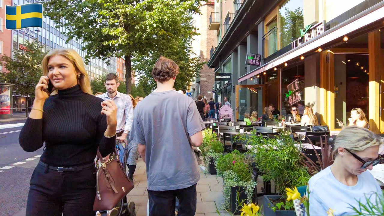 Sweden, Stockholm 4K - Crowded City Walk - YouTube