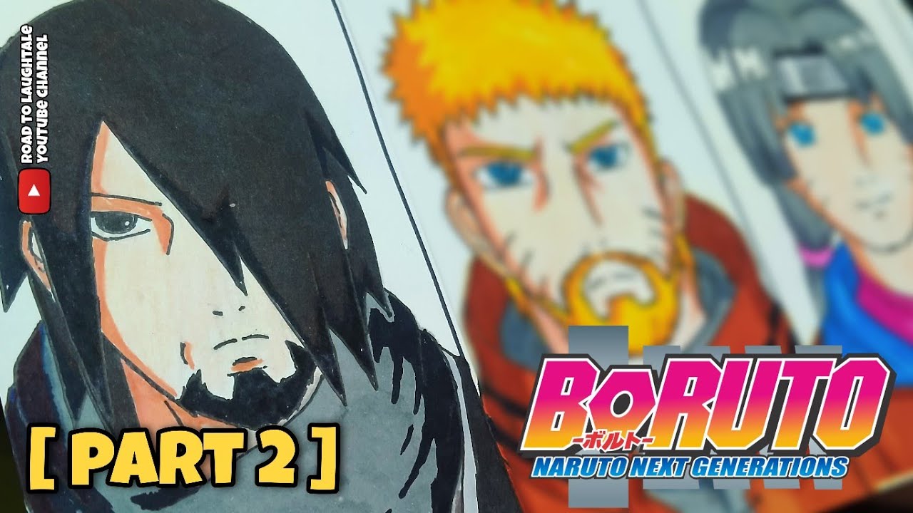 [ PART 2 ] Drawing Boruto & Team 7 After Timeskip - how to draw Naruto ...