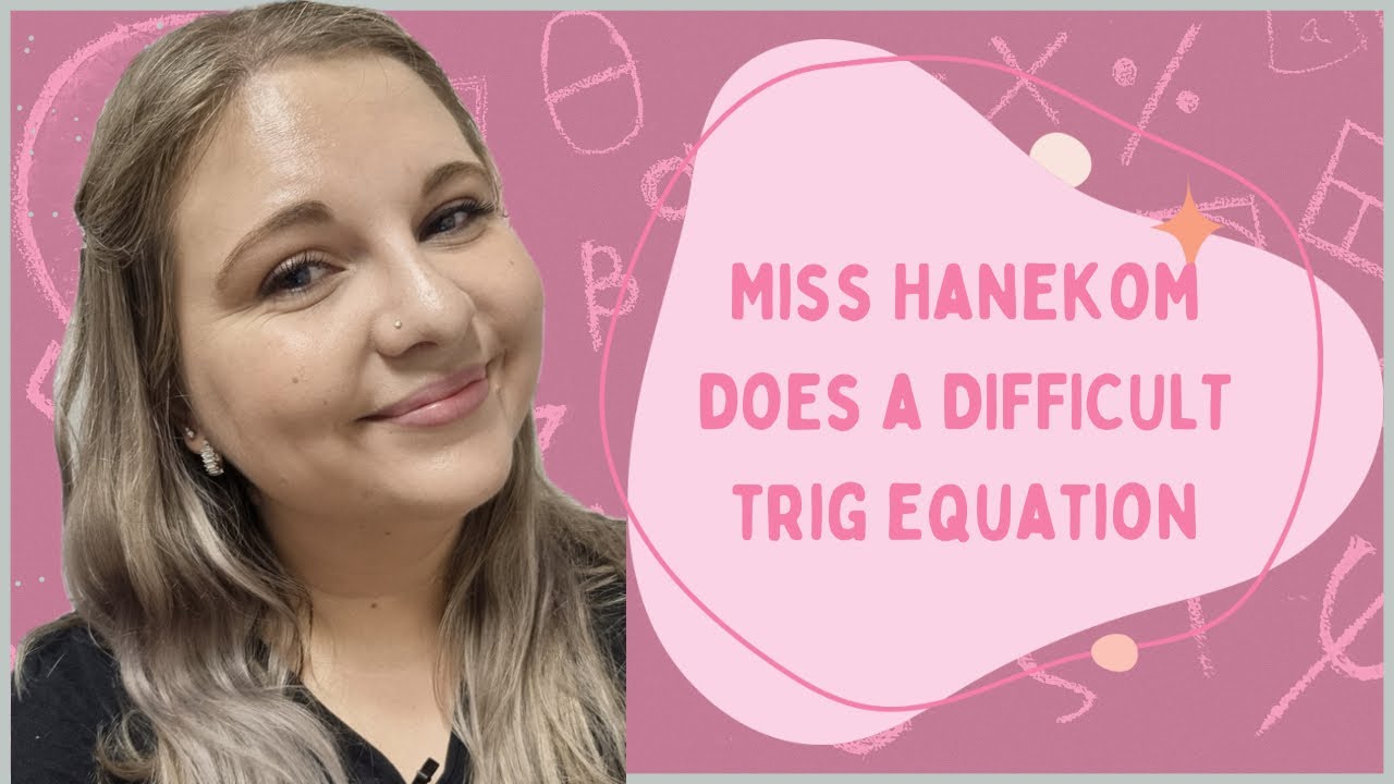 Grade 11/12 Trigonometry: A DIFFICULT trig equation ⚠️💡📚 - YouTube