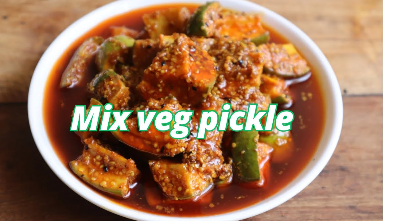 Mixed vegetables pickles recipe | vegetables pickle recipe | pickles ...