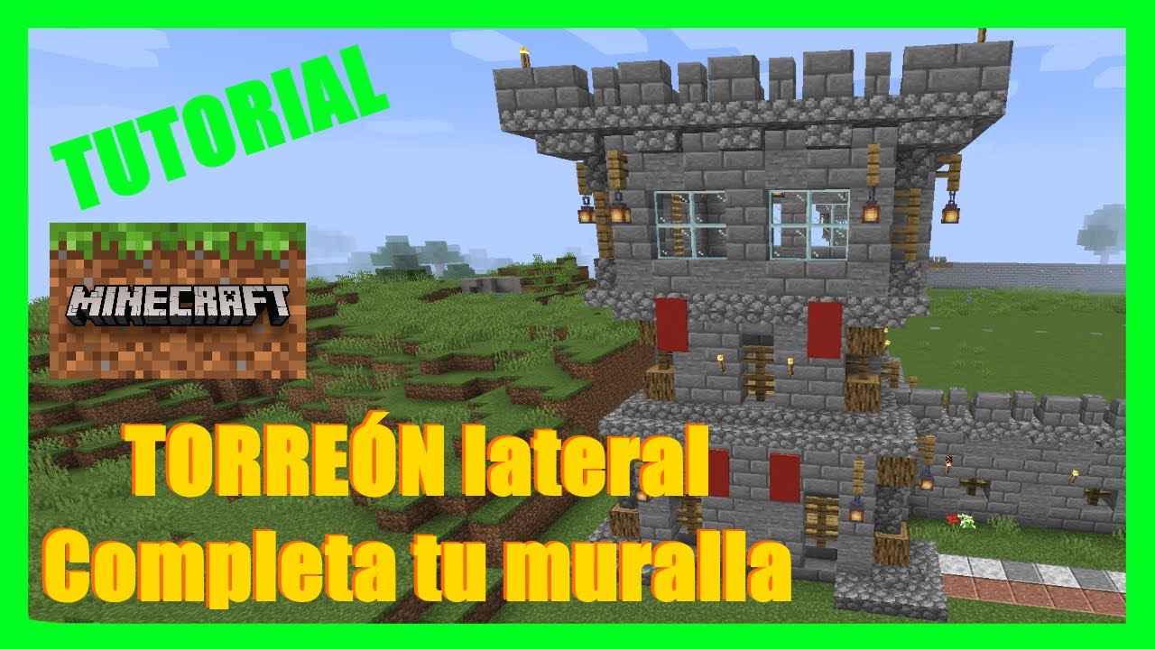 MINECRAFT. Torreón de muralla, construye tu fortaleza. Tutorial español ...