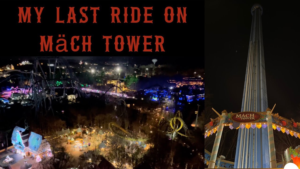 My Last Time Ever Riding Mäch Tower | Busch Gardens Williamsburg ...