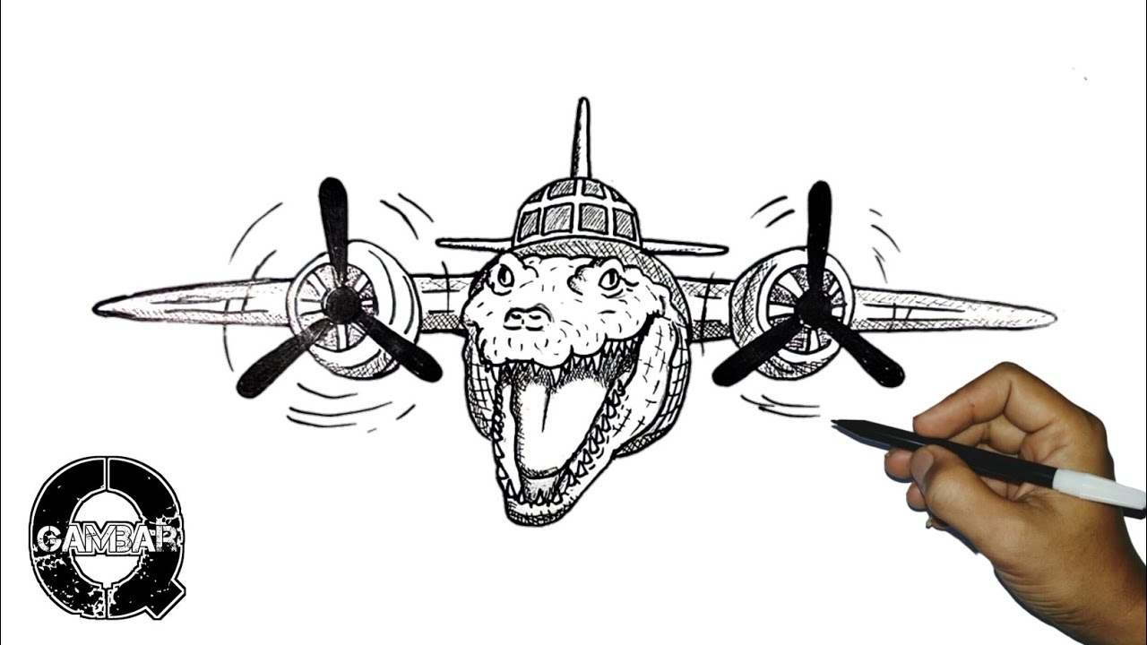 How to Draw Crocodilo Bombardino – Front View Epic Sketch - YouTube
