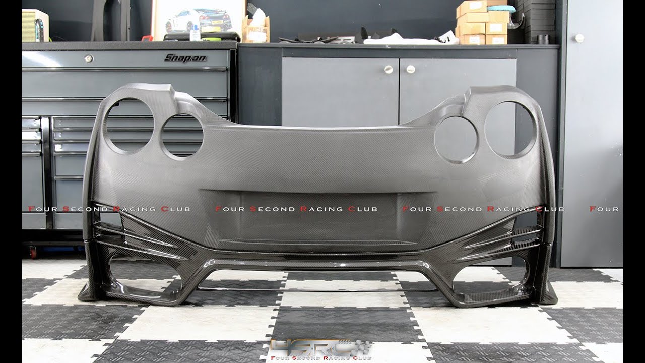 4SRC made GTR35 N Spec rear bumper with rear valance - full prepreg ...