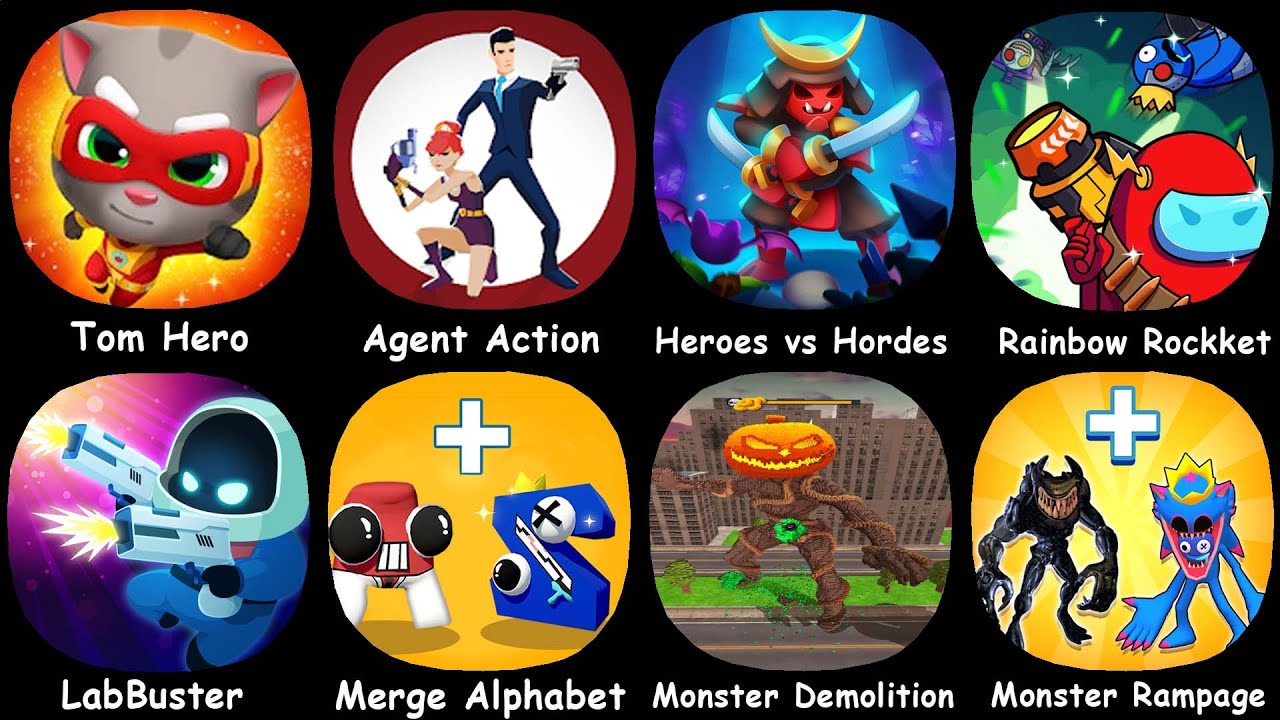 Tom Hero, Agent Action, Heroes v Hordes, Rainbow Rockket, LabBuster ...
