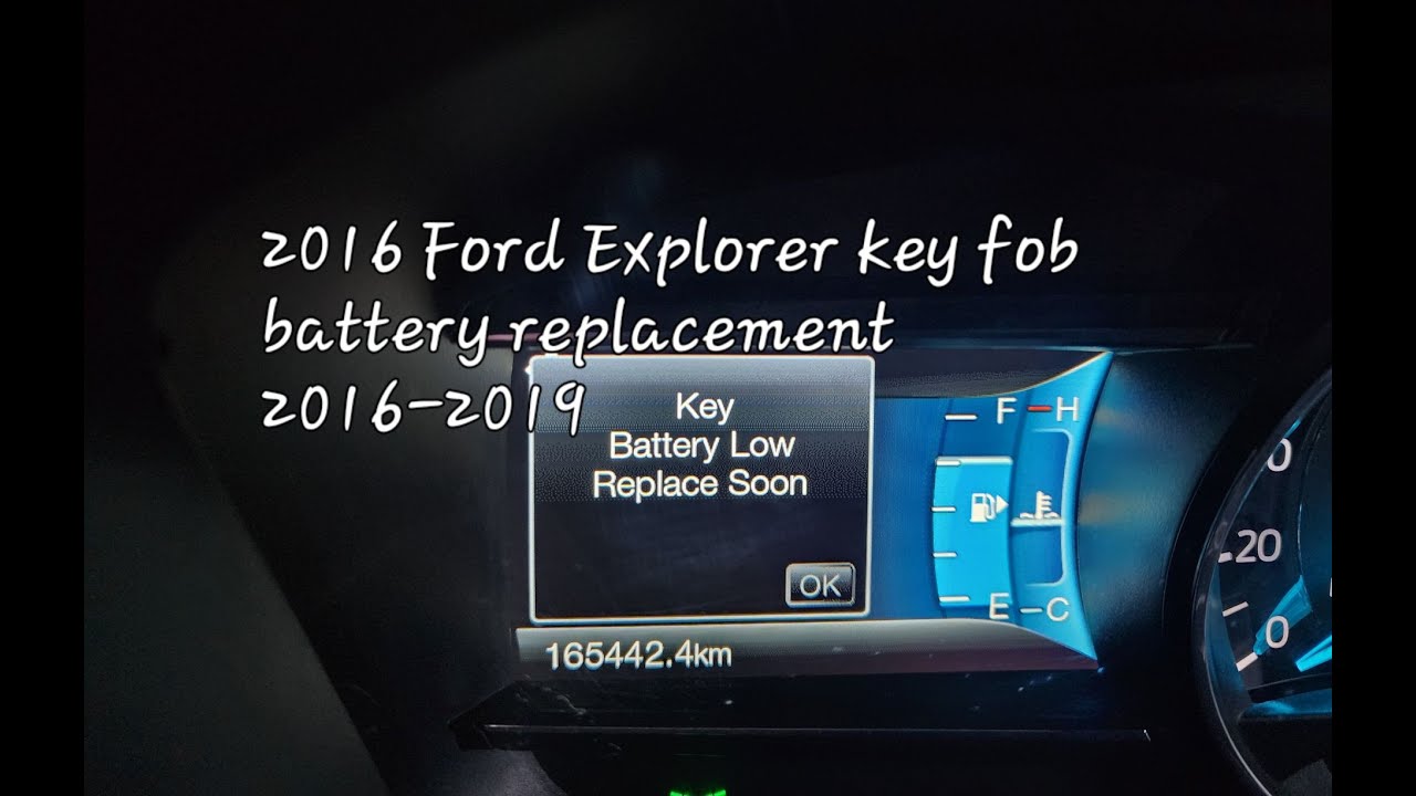 How to replace batteries on 2016-2019 Ford Explorer key fob - YouTube