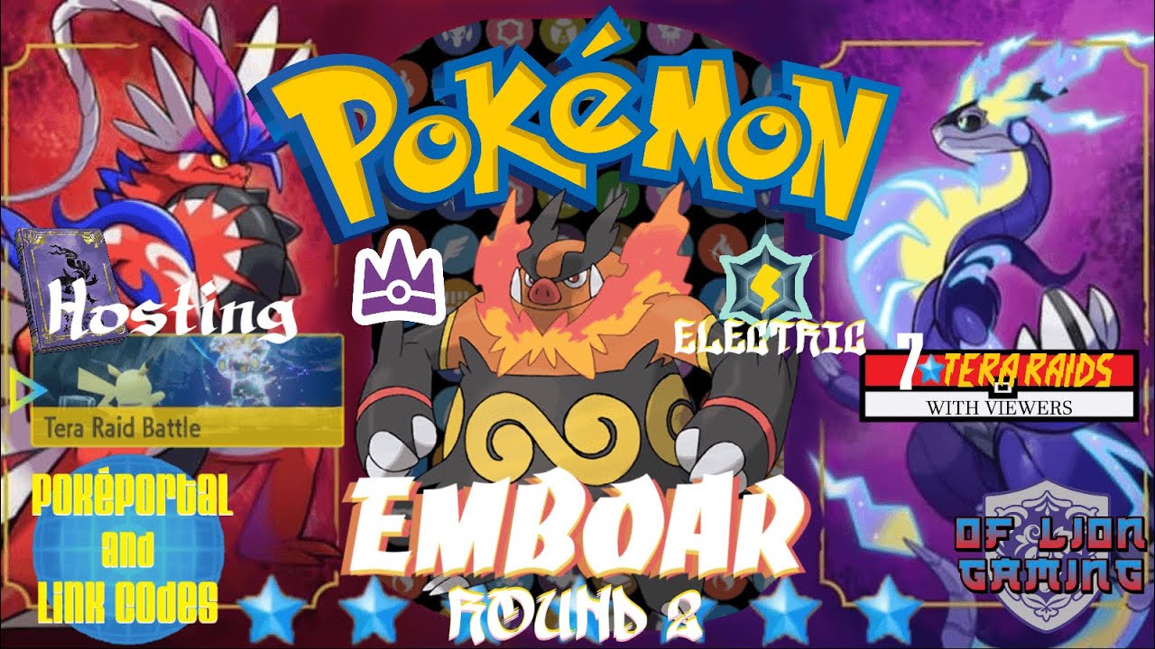 Emboar 7 Star Tera Raid Round 2|Pokémon Violet | PokéPortal And Link ...