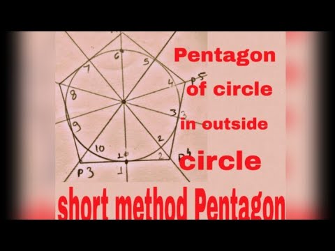 Pentagon outside a circle engineering drawing - YouTube