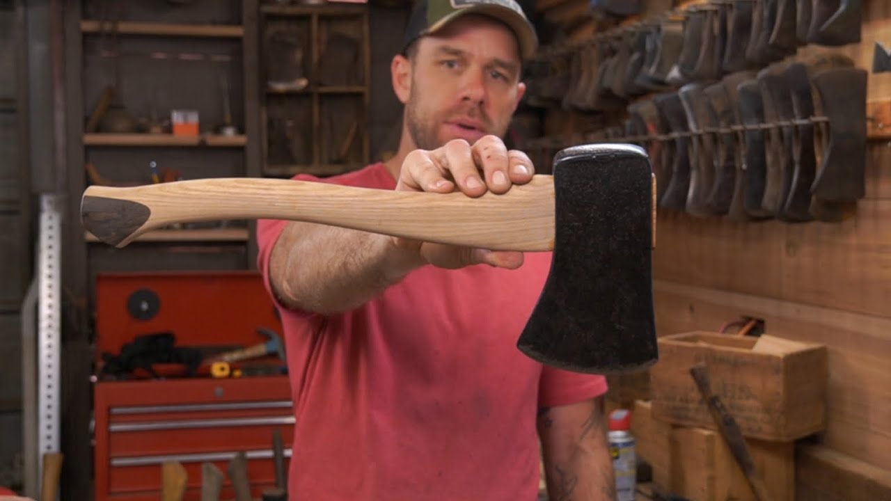 Hanging an Axe: Tips for Setting the wedge - YouTube