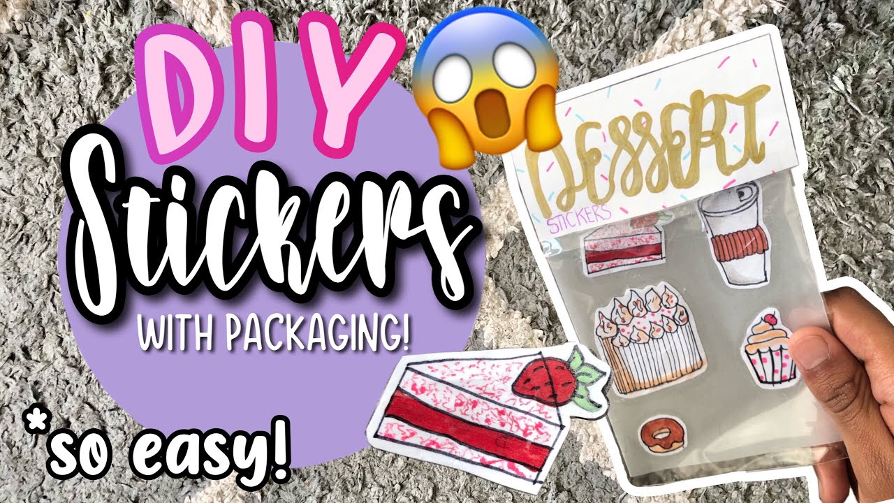 DIY STICKERS WITH PACKAGING TUTORIAL! 🥳 *so easy! | Crafty block - YouTube