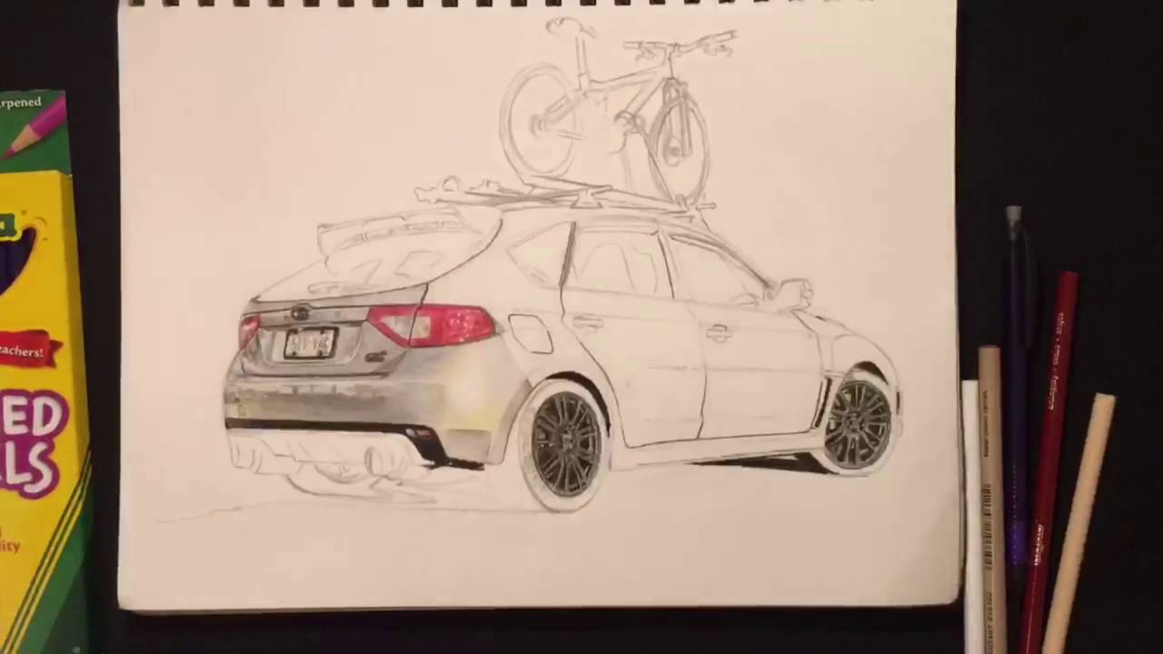 Subaru WRX STI Hatch Drawing - YouTube