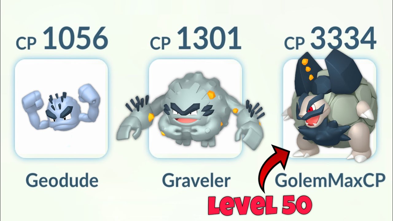 Level 50 Alolan Golem Evolution Line in Pokemon GO PvP - YouTube