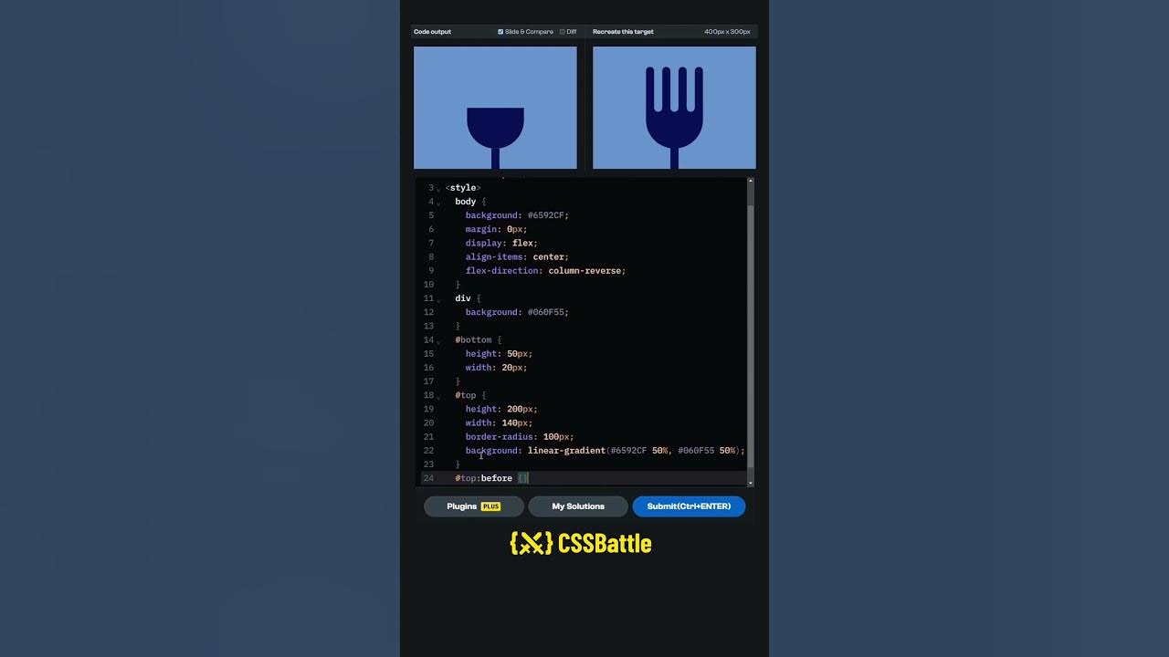 Css Battle Challenge 8 Solution Forking Crazy Cssbattle Codingshorts Shorts Coding Css