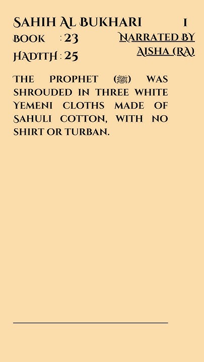 Sahih Al Bukhari - Book: 23 | Hadith: 25 - YouTube