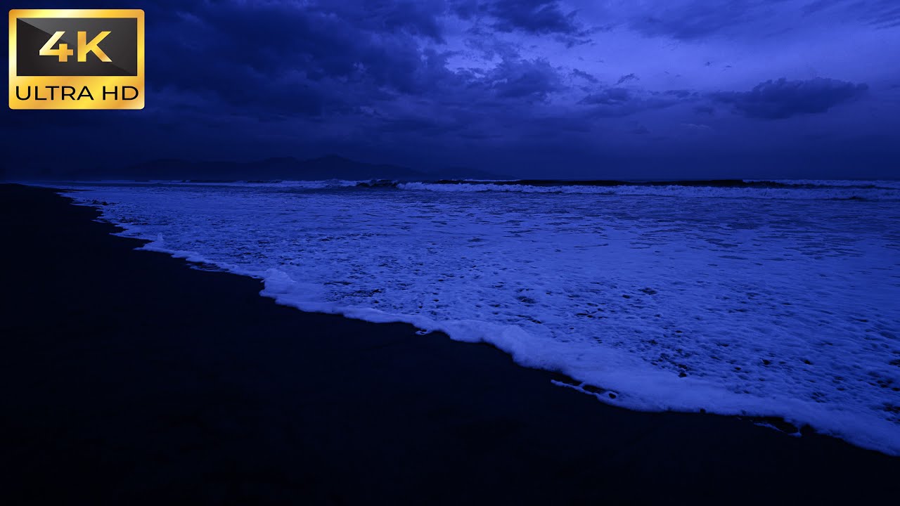 Ocean Waves for Deep Sleeping 10 Hours - Calming Night Ocean Waves for Beat Insomnia & Restful ...