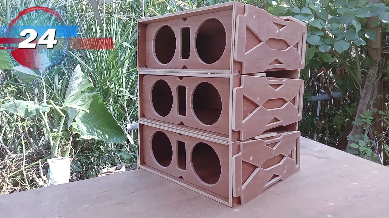 Membuat Lobang II box speaker line array 6 inch - YouTube