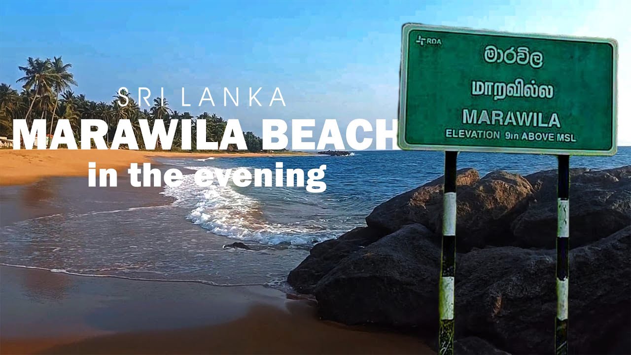 beach of sri lanka | marawila | in the evening - YouTube