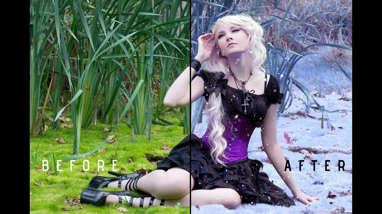 Photoshop Tutorial || How To Make Winter Snow Photo Effect - YouTube