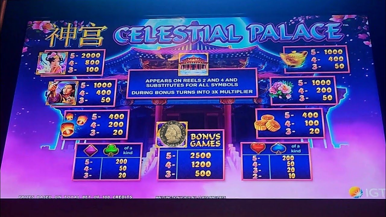 CELESTIAL PALACE BONUSES - YouTube