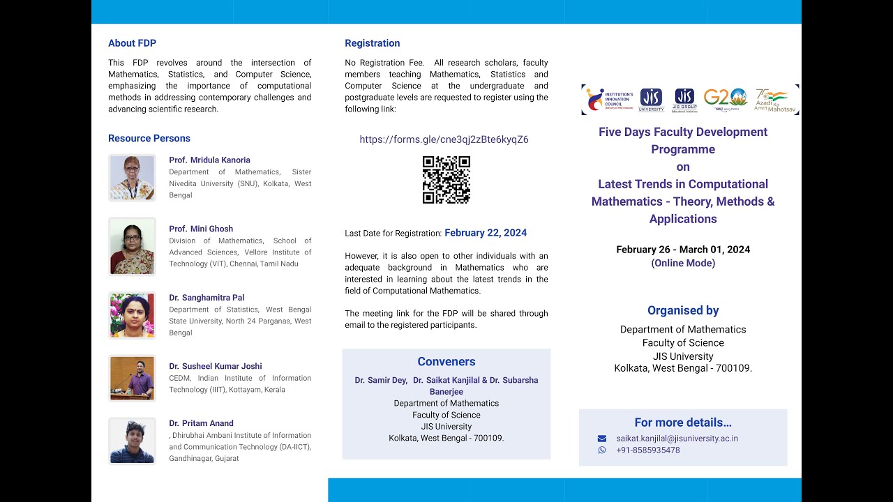 Online FDP on "Latest Trends on Computational Mathematics - Theory ...