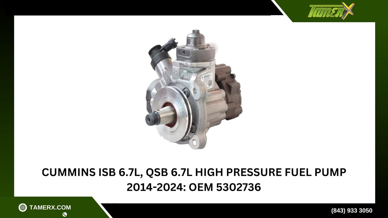 Cummins ISB 6.7L, QSB 6.7L High Pressure Fuel Pump 2014-2024: OEM ...