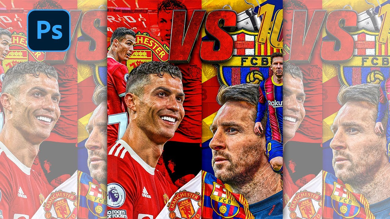 Photoshop Tutorial - How to Create A CLEAN Sports Poster Design - YouTube