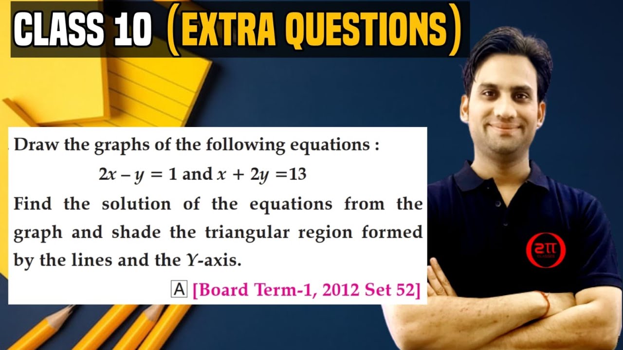 Draw The Graphs Of The Following Equations 2x Y 1 And X 2y 13 Find
