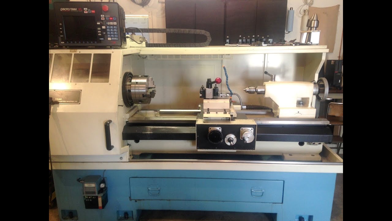 ProtoTRAK TRL1840V CNC Lathe for sale - YouTube