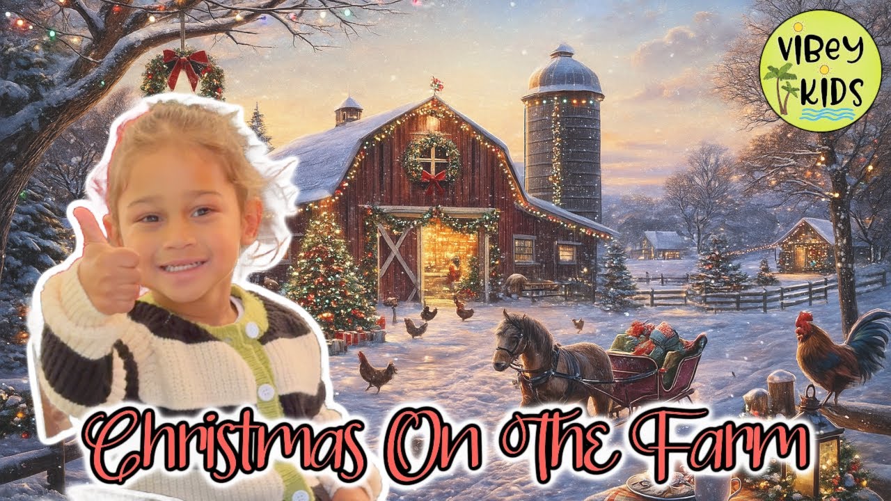 Christmas On The Farm 🎄| Xmas | Santa | Holiday Music | Animals | Fun ...
