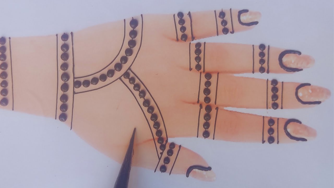 Very Beautiful Stylish Dot Mehndi Design l Easy Simple Mehandi l Mehndi ...